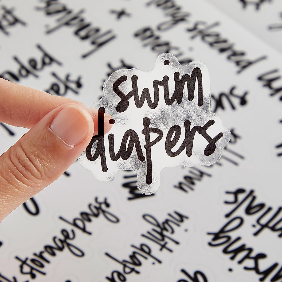 Talented Kitchen Baby & Nursery Labels – 232 Script Kids Bedroom Storage Labels for Dressers, Toys, Stuff, Closet, Changing Table Organization