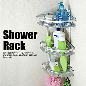Corner Shower Caddy 3 Tiers Organizer Shelf Corner, Rustproof, Plastic Shower Rack Stands for Inside Bathroom Toilet Kitchen Bathtub Shower pan