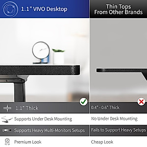 VIVO Electric Height Adjustable 83 x 60 inch Corner Stand Up Desk, 2 Dark Walnut Solid Table Tops, Black Frame, Memory Controller, L-Shaped Workstation, 3E Series, DESK-KIT-3E8D