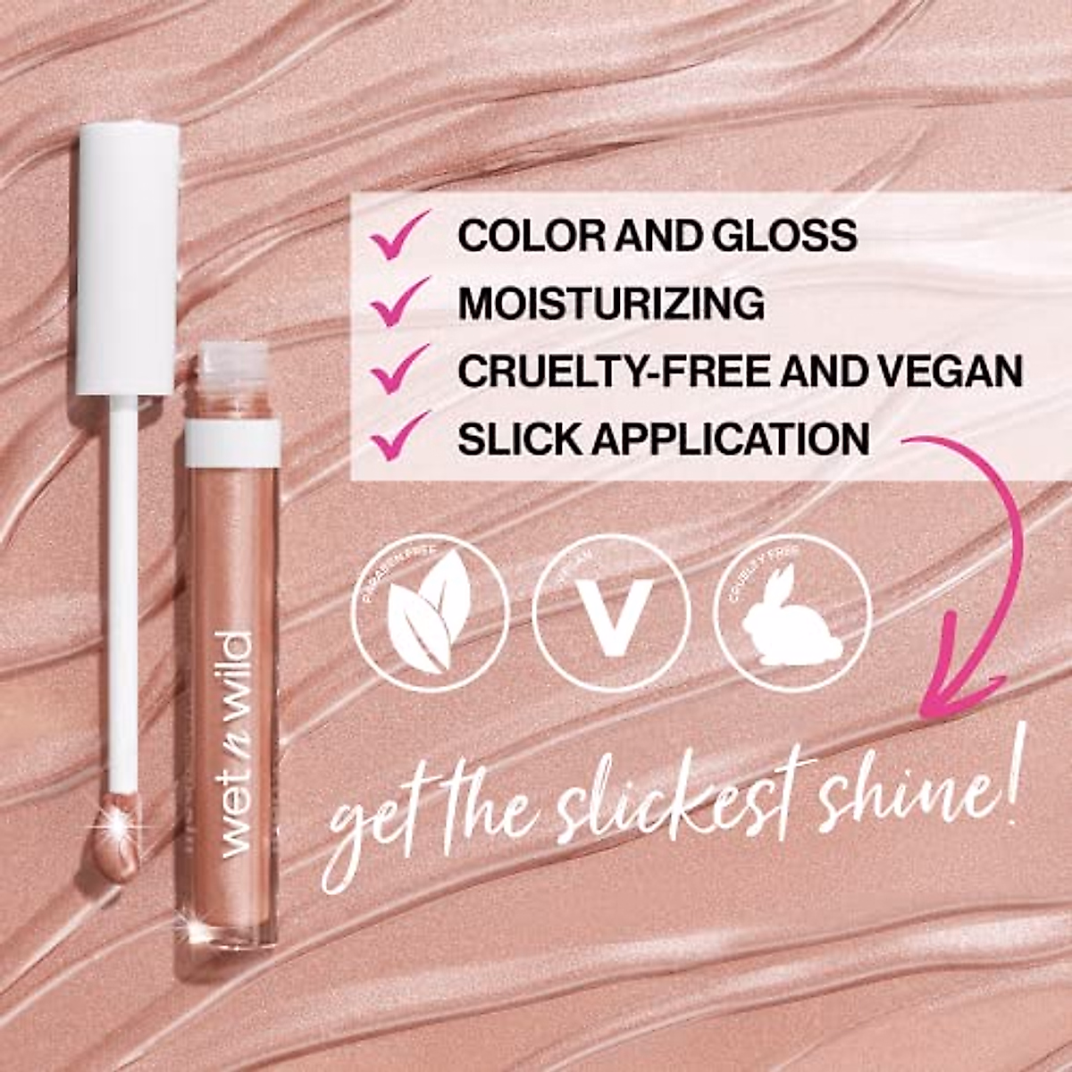 wet n wild Mega Slicks Lip Gloss | Long Lasting | Hyaluronic Acid | High Shine | Bronzed Berry