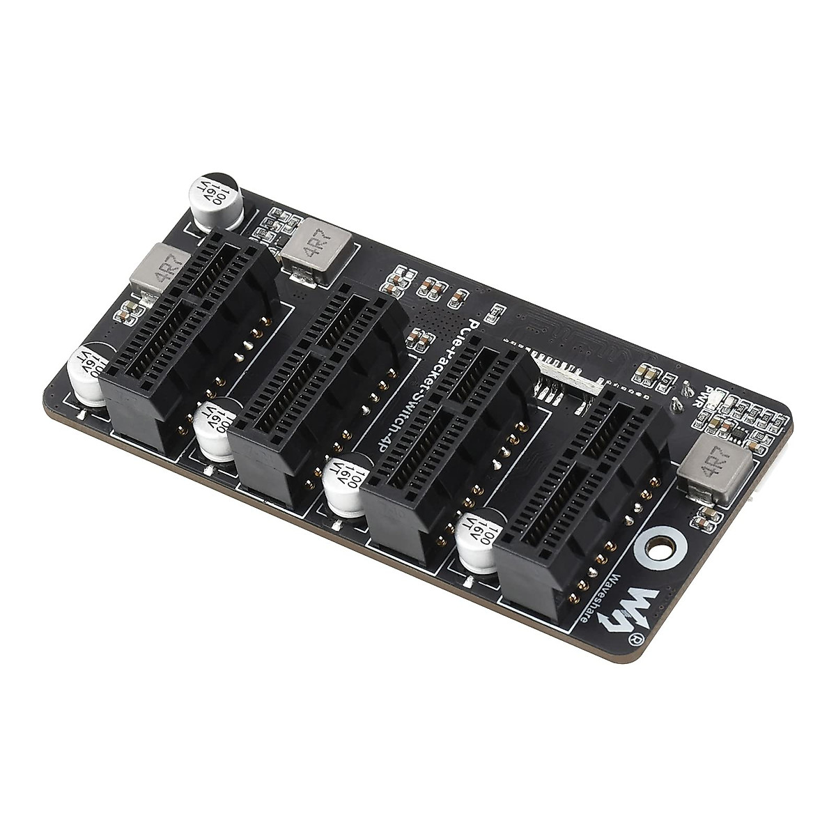 waveshare Extended 4-Ch PCIe Gen 2 ×1 Expander Stable Performance Driver-Free Plug & Play
