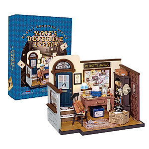 ROBOTIME DIY Miniature House Kit - 1:20 Scale Dollhouse Room Kit with LED Light - Mini House Kit with Furniture Best Birthday Gift