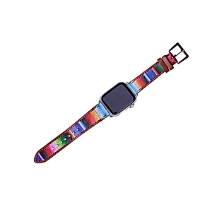 38mm, 40mm, 41mm compatible for Apple Watch Series 8,7,6,5,4, and SE Small Versions, Western Serape Pattern Print Watch Band No. 22M9
