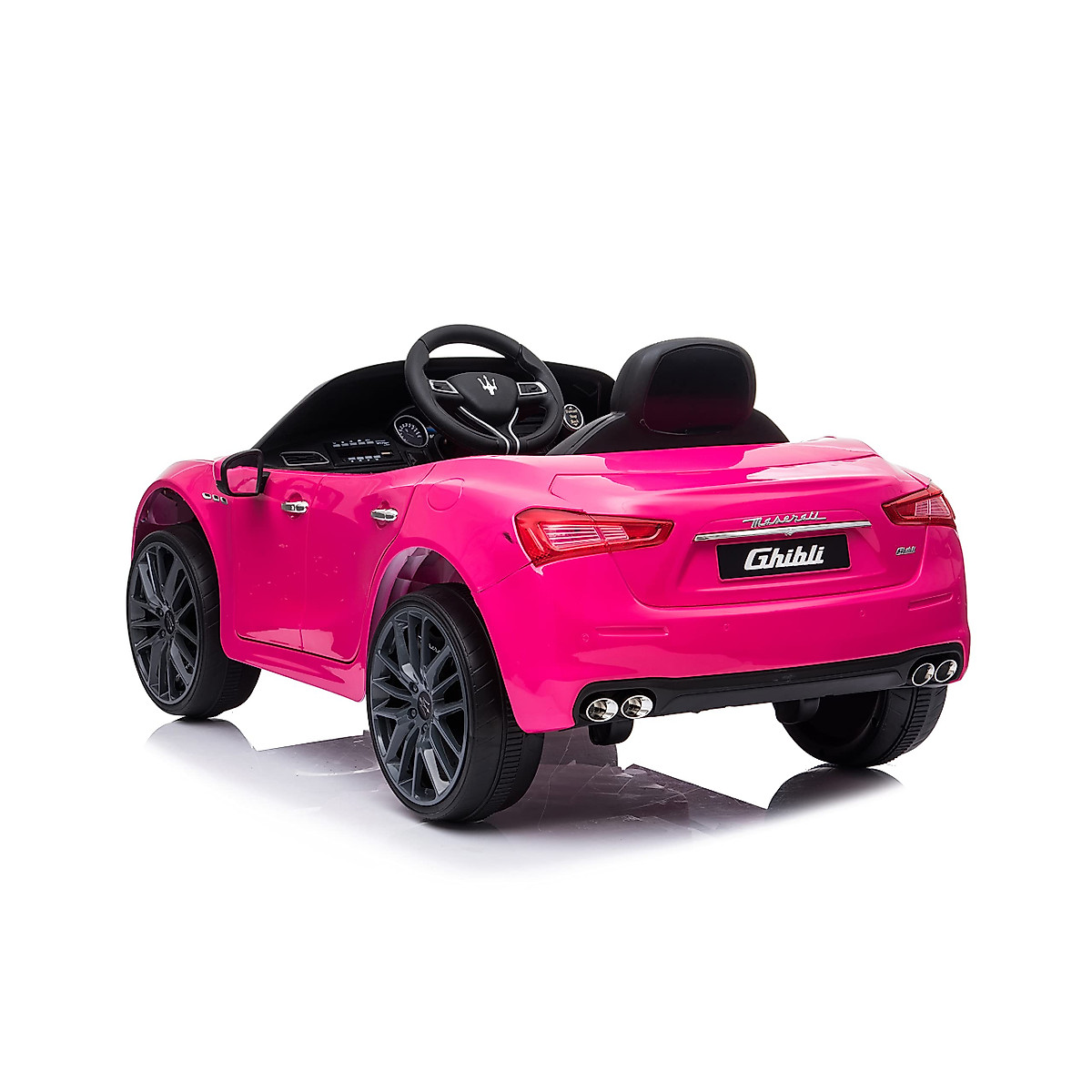 Best Ride On Cars Maserati Ghibli, 12V Battery Powered Ride On Toy, Pink, Large