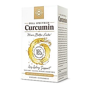 Solgar Full Spectrum Curcumin Liquid Extract, 105 Softgels - Faster Absorption - Brain, Joint & Immune Health - Long Lasting Support -Non GMO, Gluten Free, Dairy Free-105 Servings (Packaging may vary)