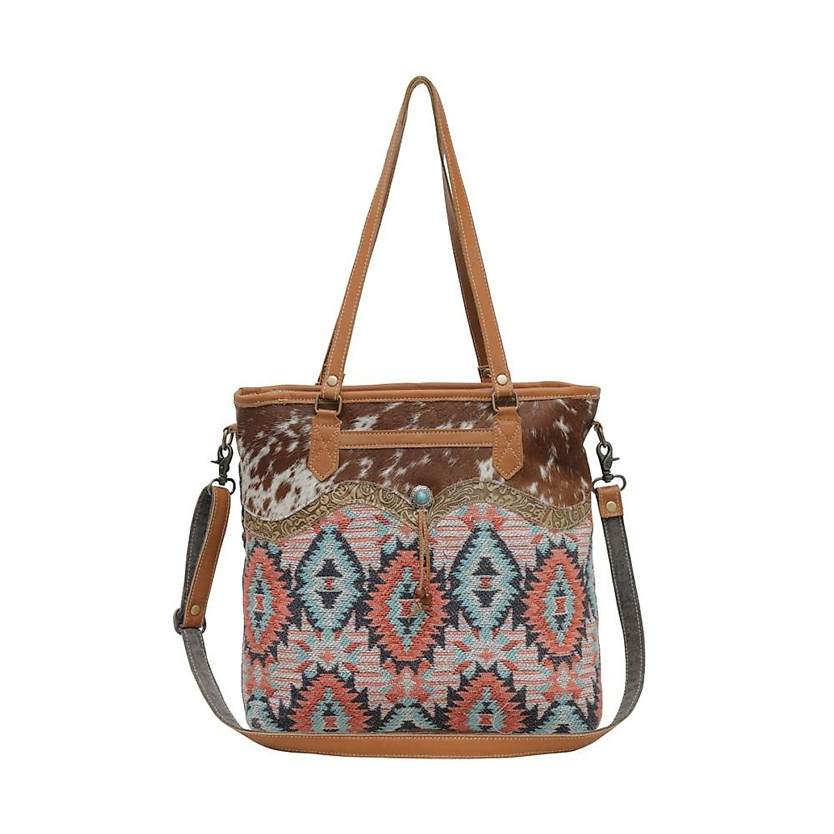 Myra Bag Western Tote Shoulder Bag for Women - Leather Crossbody Bag One Size Martinique Wash