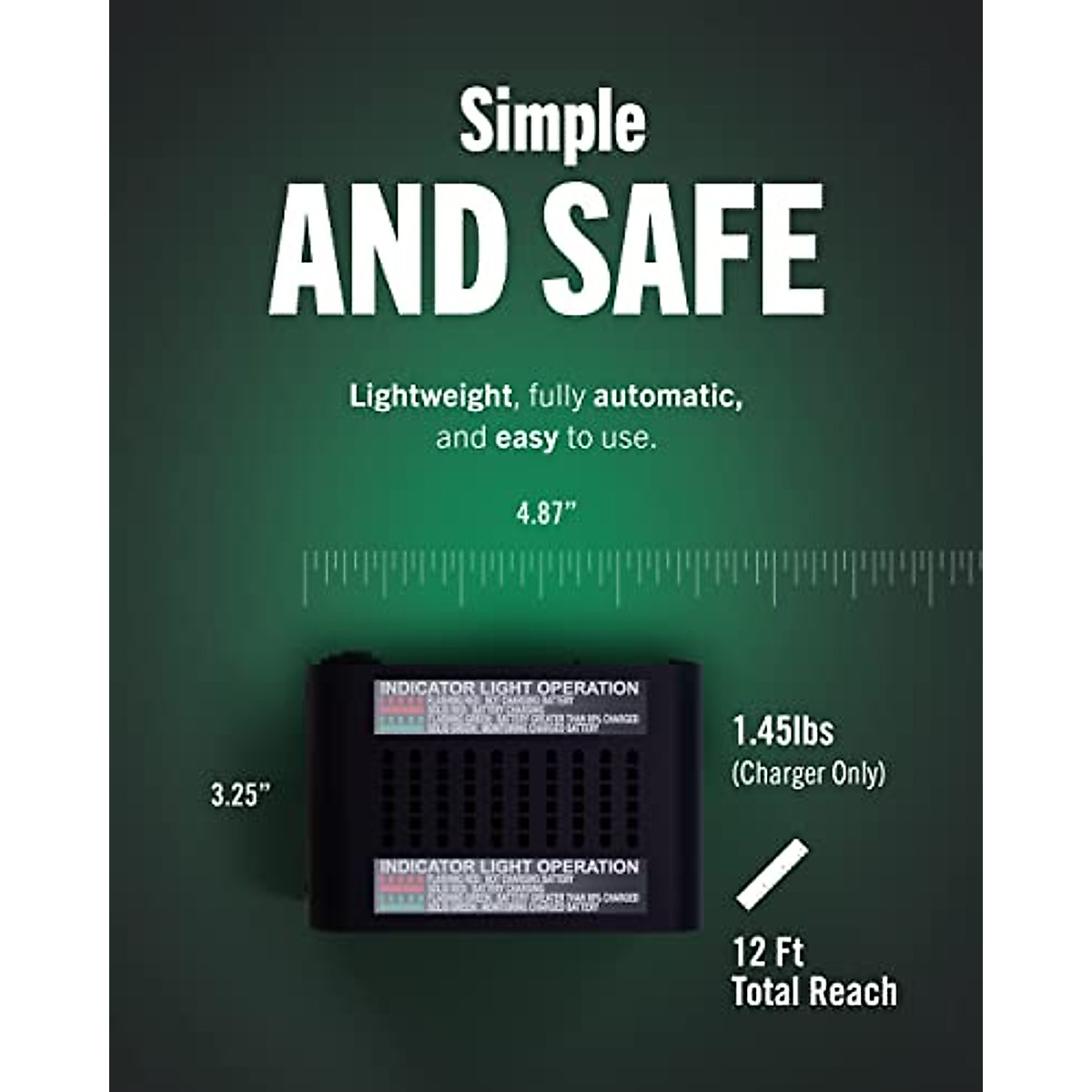 Battery Tender Plus 12V Battery Charger and Maintainer: 1.25 AMP Powersport Battery Charger and Maintainer for Motorcycles, ATVs, UTVs - Smart 12 Volt Automatic Float Charger - 021-0128