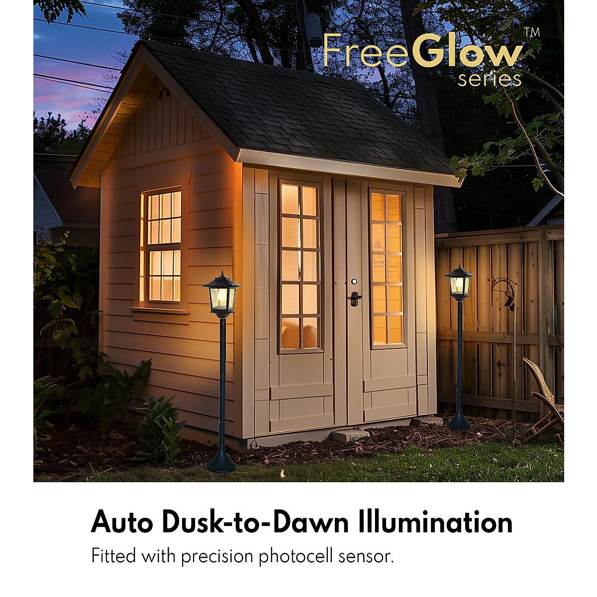 PASAMIC 63" Solar Lamp Post Lights 2Pack, Outdoor Post Lights Waterproof, Pole Lights Outdoor, Decorative Floor Lamp for Patio, Warm White, Replaceable Bulb