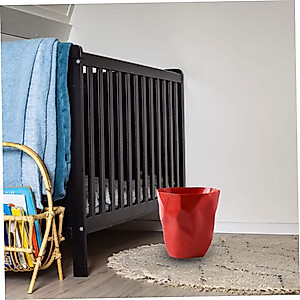 Laqerjc Plastic Trash can, Irregular Geometric Trash can, Garbage Container, Kitchen Trash can, Red S