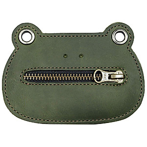 Hide & Drink, Leather Frog Wallet/Froggy Coin Pouch/Purse/Accessories/Holder/Cute Wallet, Handmade :: Dark Jade