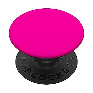 Pink Solid Color Phone Accessory Cute for Women Hot Pink PopSockets PopGrip: Swappable Grip for Phones & Tablets
