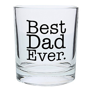 ThisWear Father Day Gifts for Dad Best Dad Ever Birthday Gifts for Dad Perfect Gifts for Dad Gift Lowball Glasses 2-Pack Round Lowball Tumbler Set Black
