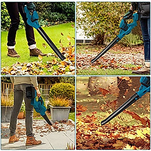 ARyee 18V Cordless Leaf Blower, Electric Leaf Blower with 5.0Ah Battery and Fast Charger, Lightweight Powerful Blower Battery Operated for Lawn Care, Snow Blowing