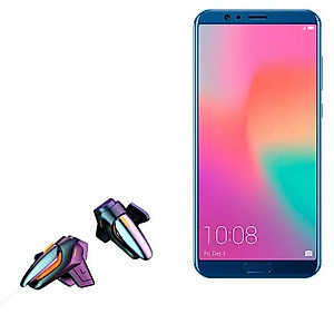 BoxWave Gaming Gear Compatible with Honor View 10 (Gaming Gear by BoxWave) - Touchscreen QuickTrigger, Trigger Buttons Quick Gaming Mobile FPS for Honor View 10 - Jet Black
