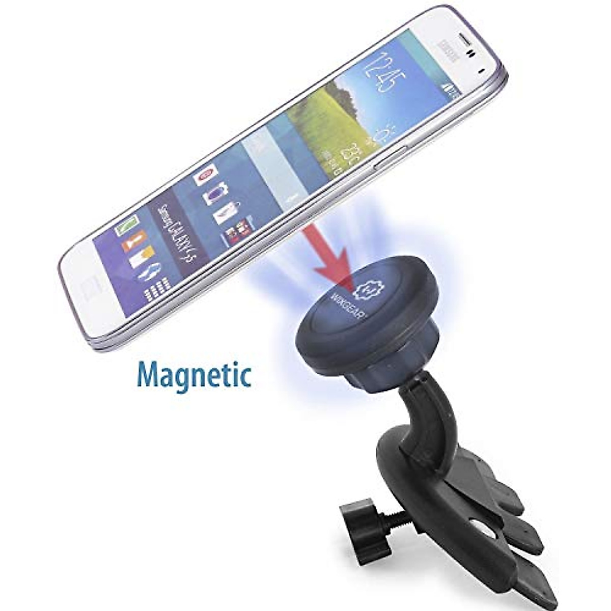 WixGear CD Slot Magnetic Car Mount Holder for Car, for Cell Phones and Mini Tablets with Fast Swift-Snap Technology, (Will not fit All CD Slots)