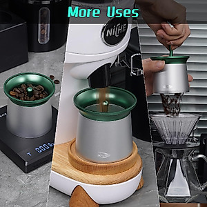 IKAPE 58mm Espresso Powder Receiver Cup, Coffee Powder Receiver Container, Suitable for 58mm Portafilters (Silver)