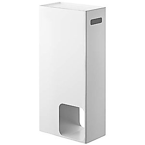 Yamazaki 3455 TOWER Toilettenpapierspender, weiß, Stahl, Minimalistisches Design