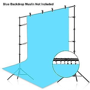 FUDESY Backdrop Stand 7x10Ft Adjustable Photography Background Support System Kit for Photo Video Studio with Carry Bag,Spring Clamps
