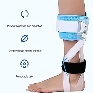 CUSMA Ankle Foot Drop Brace Orthosis Splint - Foot Brace for Dorsiflexion Movement & Improved Walking Gaitfor in Day & Night,Left,L