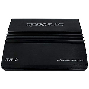Rockville RVF-2 1200w Peak/300w Dyno-Certified RMS 4 Channel Car Amplifier Stereo Amp
