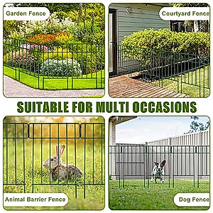 Koncifun Garden Fence 25 Pack Animal Barrier Fence 27ft (L) x 24in (H) Dog Fence Rustproof Metal Wire Fencing Border Garden Animal Barrier for Outdoor Landscape Patio Yard Garden Flower Bed