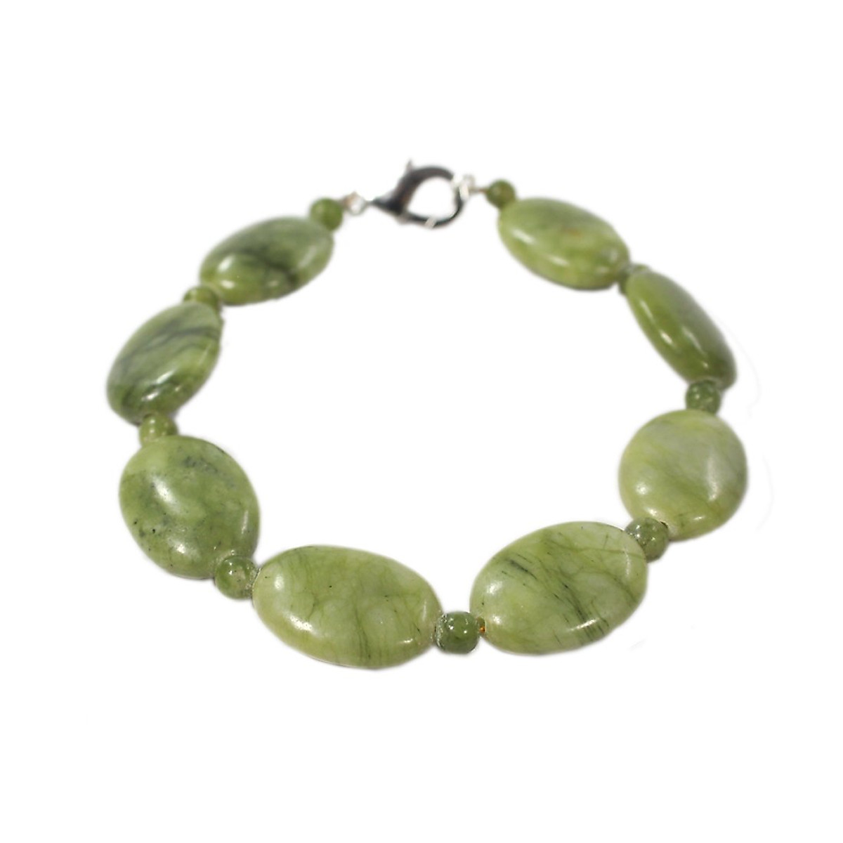 Biddy Murphy, Connemara Marble Bracelet Oval Beads Made in Ireland