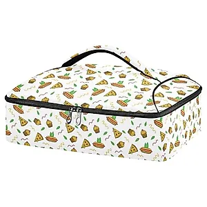 Kcldeci Insulated Thermal Food Carrier Insulated Casserole Carrier for Hot or Cold Food,Pizza Hot Dog Cake Insulated Tote Bag for Potluck Cookouts Parties Picnic,Lasagna Lugger