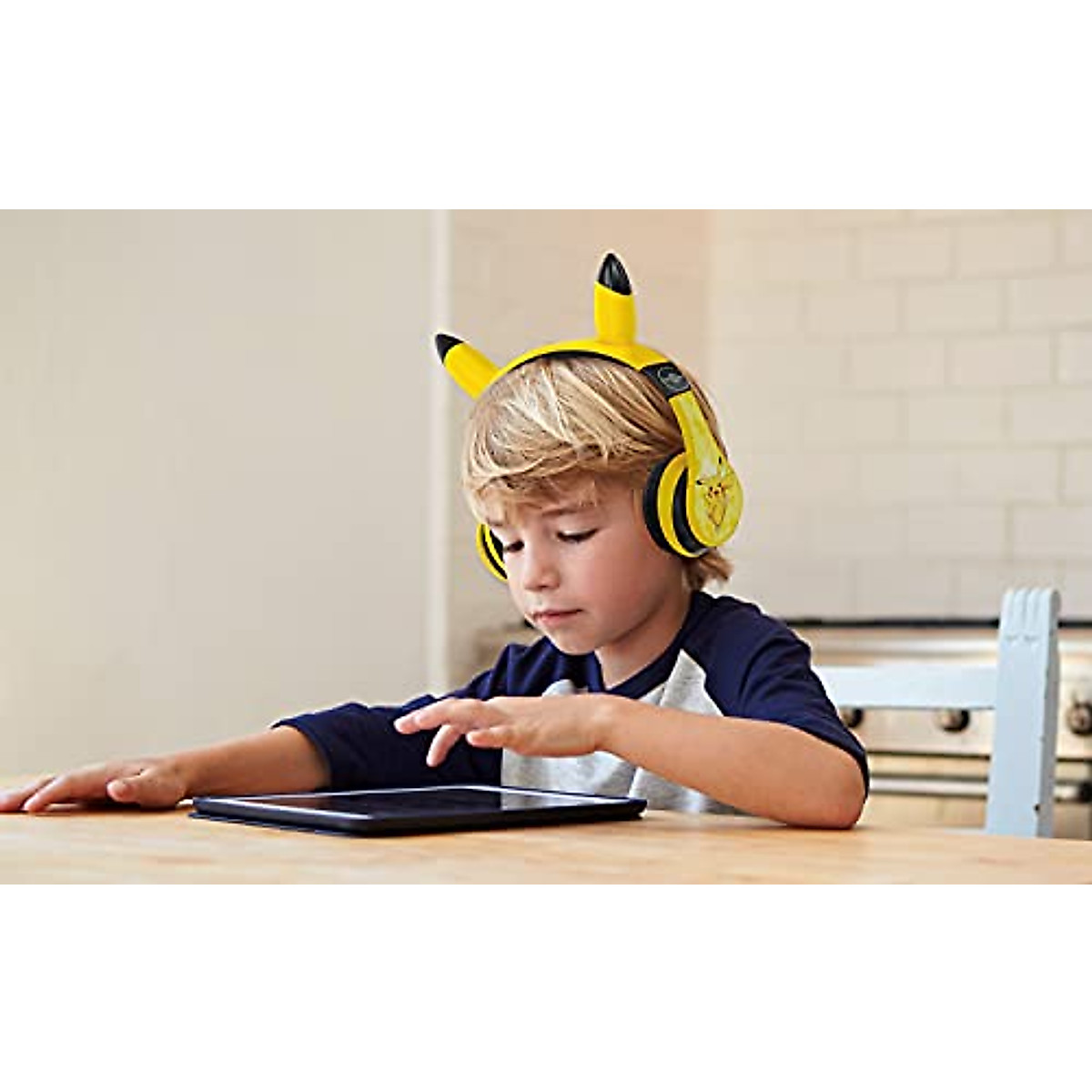 eKids Pokemon Kids Bluetooth Headphones, Wireless Headphones with Microphone Includes Aux Cord, Volume Reduced Kids Foldable Headphones for School, Home, or Travel