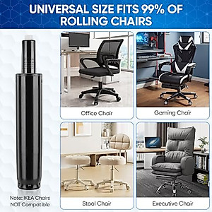 TICONN Office Chair Cylinder Replacement, 650 Lbs Weight Capacity Heavy Duty Universal Fit Gas Lift Piston with Removal Tool, ANSI Certified (4-3/4" (120mm))