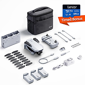 Potensic ATOM 3-Axis Gimbal 4K GPS Drone, Under 249g, 96 Mins Flight, Max 6KM Transmission, Visual Tracking, 4K/30FPS QuickShots, Lightweight for Adults and Beginners, Fly More Combo