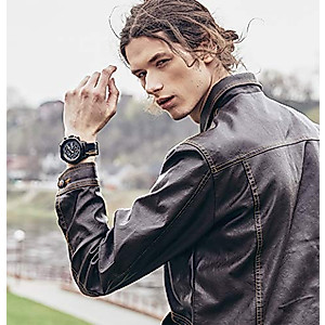 NAVIFORCE Sport Military Watches for Men Waterproof Watch Analog Quartz Leather Band Date Calendar Clock Wristwatch