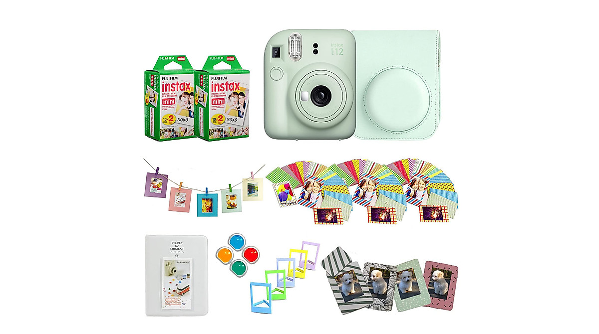 Fujifilm Instax Mini 12 Instant Camera + Pro Design Accessory Bundle ...