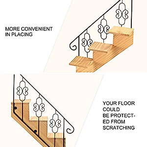 Cabilock Picture Ledge Floating Wall Shelves 3 Staired Wood Floating Shelves Shower Display Organizer Storage Shelf Display Ledge Bookshelf Display Storage Rack for Bathroom Bedroom Wall Shelfs