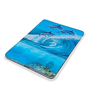 Ocean Dolphin Turtle Painted case Compatible with iPad Mini Air Pro 7.9 8.3 9.7 10.2 10.9 11 12.9 inch Pattern Cover New 2022 2021 Trifold Stand 3 4 5 6 7 8 9 Generation 294 (10.2" 7/8/9 gen)