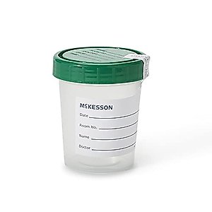 McKesson Specimen Container, Sterile, Screw Cap, Leak-Resistant, 120 mL, 100 Count