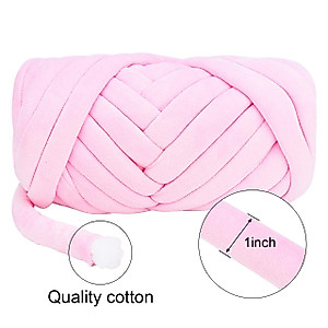Chunky Cotton Yarn for Arm Knitting Crochet Super Saver Jumbo Giant Bulky Premier Yarn for Making Pets House Blanket