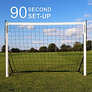 QUICKPLAY Kickster Soccer Goal Range – Ultra Portable Soccer Goal | Quick and Easy Set Up | Includes Soccer Net and Carry Bag | Available in 7 Sizes [Single Goal]