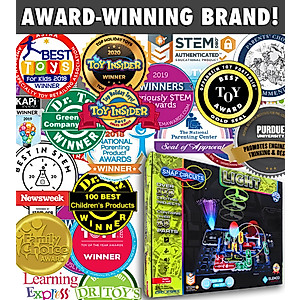 Snap Circuits LIGHT Electronics Exploration Kit | Over 175 Exciting STEM Projects | Full Color Project Manual | 55+ Snap Circuits Parts | STEM Educational Toys for Kids 8+,Multi