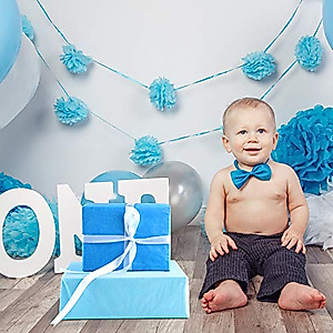 PLULON 90 Sheets Frozen Mermaid Birthday Party Blue Tissue Paper, Gift Wrap Tissue Paper Sheets for Packaging Birthday Gift Wrapping Paper Baby Shower Bachelorette Bridal Shower Blue Party Decorations