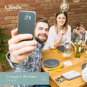 Canon IVY Mini Printer + 60 Sheets of ZINK Photo Paper Sticker (Incl 10 Bonus), Bluetooth Portable Mobile Pocket Compact Printer for Instant Print from Your Smartphone + Hard Carrying Case - Rose Gold