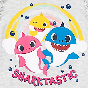 Pinkfong Baby Shark Toddler Girls Graphic T-Shirt Tank Top Leggings Dolphin Shorts 4 Piece Outfit Set 2T
