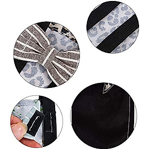 OCHSTIN Chicken Diaper Pet Diaper Nappy Poultry Cloth Bow Tie Washable Parrot Flight Suit for Goose Duck Hen Birds Poultry Small Animals Parakeet Cockatiel (M, Leopard)