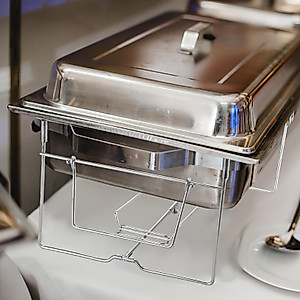 Thyle 8 Pcs Chafing Wire Rack Chafing Dish Rack, Foldable Buffet Serving Stand Easy Storage Reuse Dish Serving Trays Food Warmer Catering Supplies for Parties Occasions Events