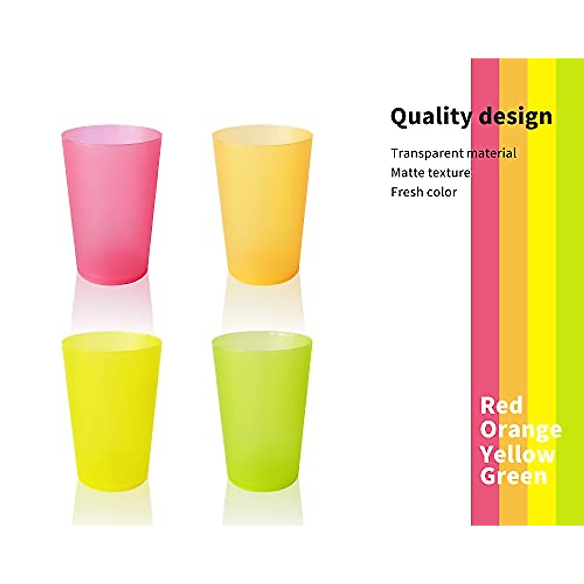 Children'S Cup-12 Sets Of Children'S Plastic Cups-10oz Children'S Juice Cup-Party Cup-Water Cup-Picnic Cup-Dishwasher Safe-Bpa Free Cup-4 Bright Colors-Suitable For Bright Children And Toddlers