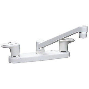 Valterra Phoenix Faucets PF221201 Catalina Two-Handle 8" Kitchen Faucet with 8" Standard Spout - White