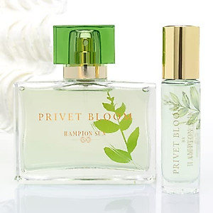 Hampton Sun Privet Bloom Eau de Parfum Travel Roller Ball, Crisp, Clean, White Floral Scent Reminiscent of Summer in the Hamptons, White Hyacinth, Sea Spray, Lily of the Valley, Dune Grass + Jasmine