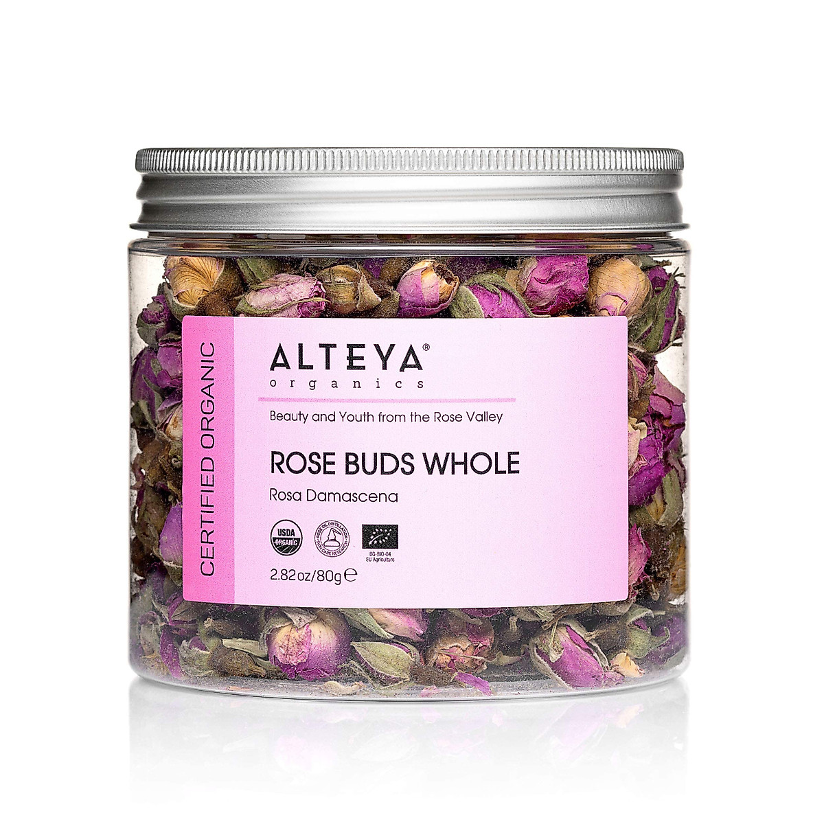 Organics Rose Bud Tea USDA Certified Organic Herbal Tea 2.82 Oz/80 gr Rosa Damascena