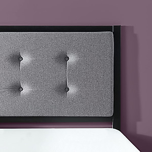 ZINUS Barbara Upholstered Headboard Button Tufted Upholstery, Easy Assembly, Queen, Gray