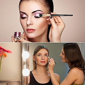 luumeiy Eye Makeup Brushes 5 Pieces Professional Eye Shadow Make-up Brush Set Applied with Eyeshadow palette, Concealer Liquid, Eyebrow powder (2021 Latest)