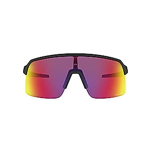 Oakley Men's OO9463 Sutro Lite Rectangular Sunglasses, Matte Black/Prizm Road, 39 mm
